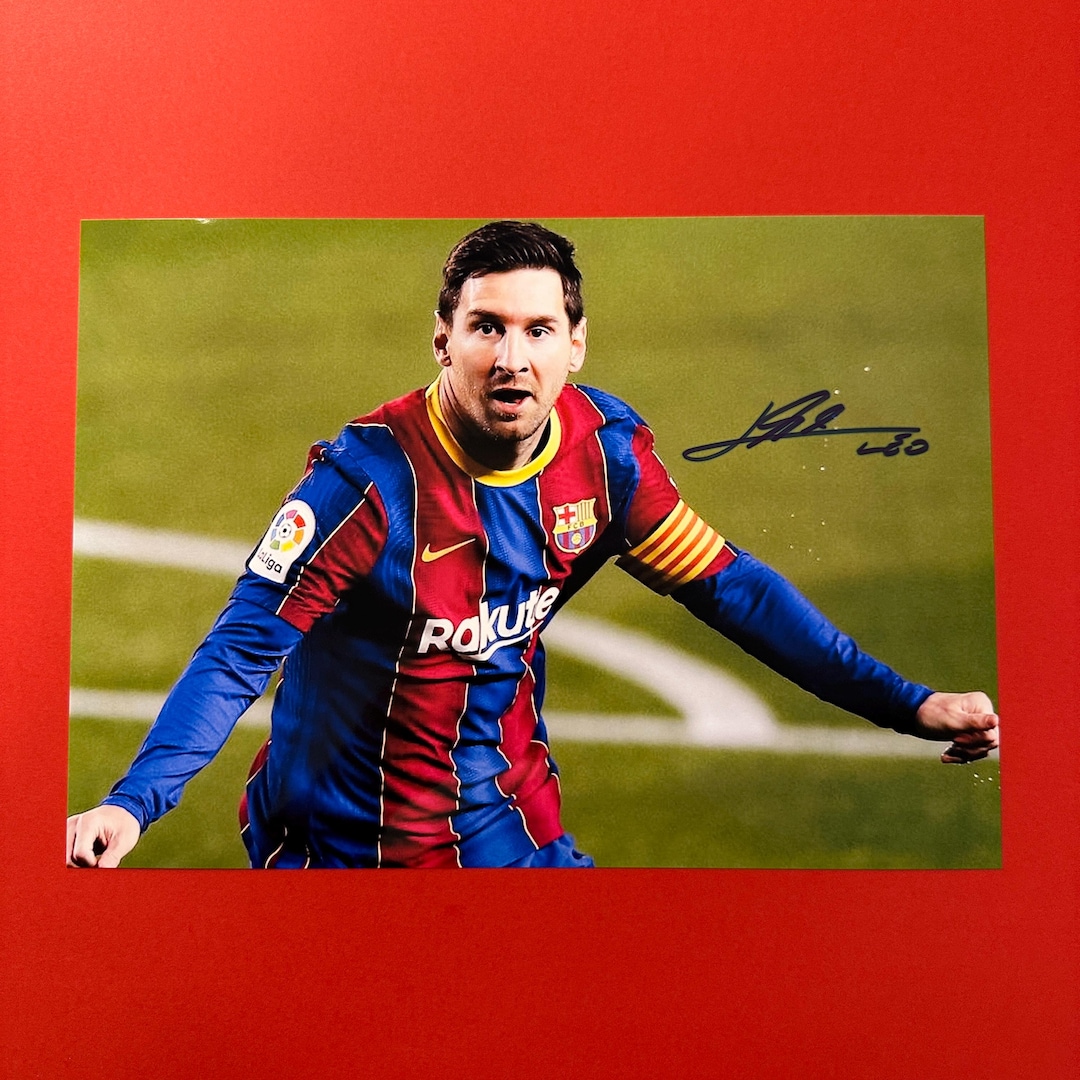 LIONEL MESSI Authentic Hand-signed Photo Autograph With Coa - Etsy