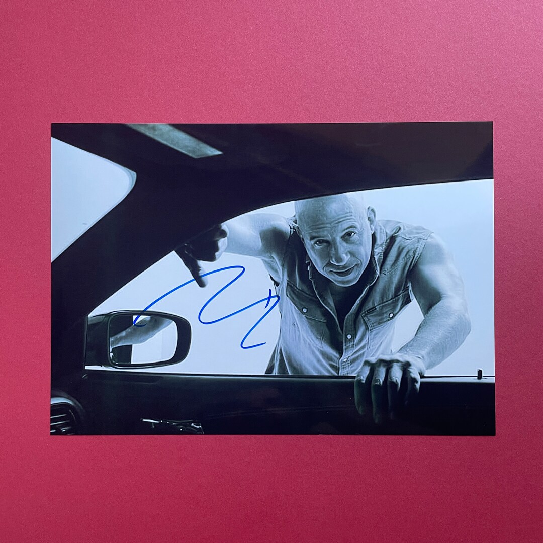 VIN DIESEL - Authentic Hand-signed Photo Autograph With Coa - Etsy
