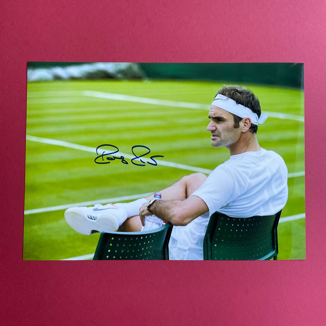 ROGER FEDERER Authentic Hand-signed Photo Autograph With Coa - Etsy