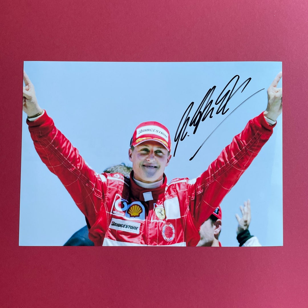MICHAEL SCHUMACHER - Authentic Hand-signed Photo Autograph With Coa - Etsy