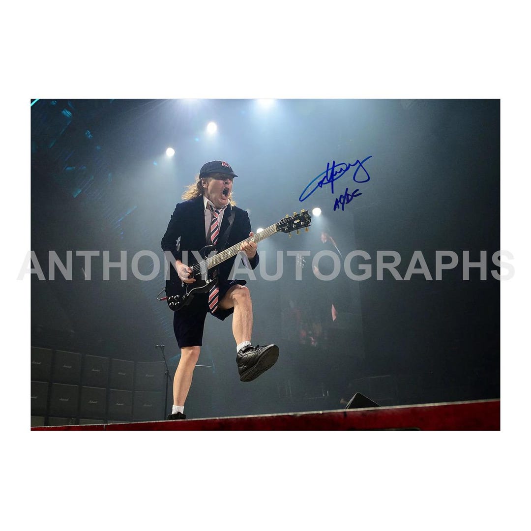 Angus Young / AC/DC - Authentic Hand-signed Photo Autograph With Coa - Etsy
