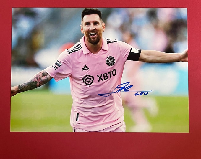 LIONEL MESSI - Authentic Hand-signed Photo Autograph With Coa - Etsy