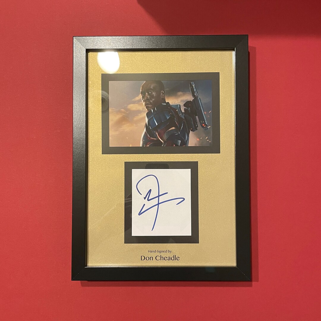 Framed DON CHEADLE / Avengers: War Machine Authentic Hand-signed ...