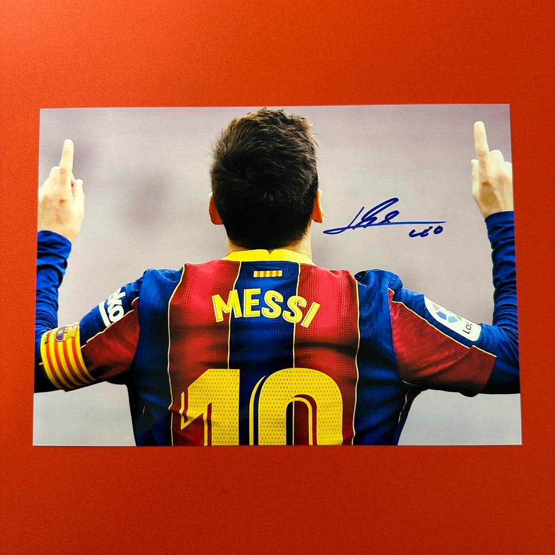 LIONEL MESSI - Authentic Hand-signed Photo Autograph With Coa - Etsy