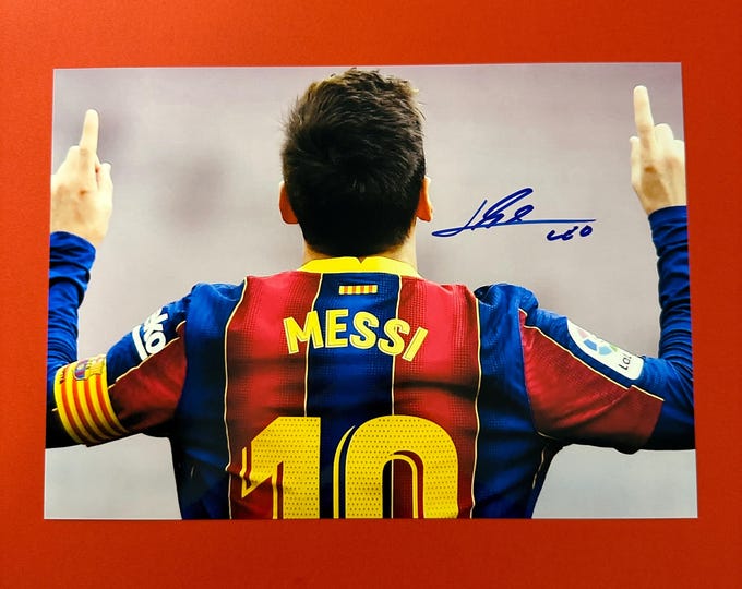 LIONEL MESSI - Authentic Hand-signed Photo Autograph With Coa - Etsy