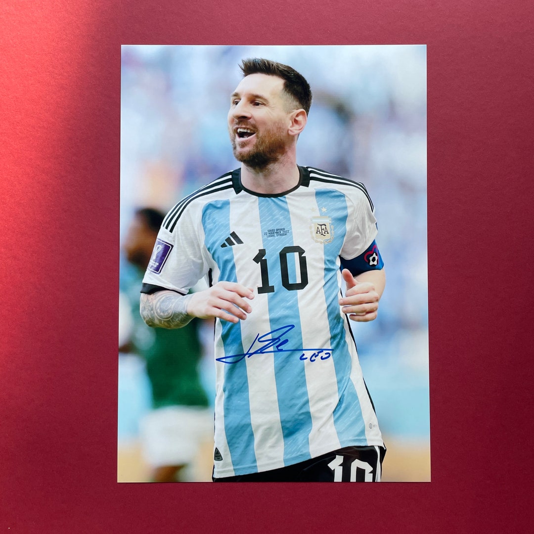 LIONEL MESSI Authentic Hand-signed Photo Autograph With Coa - Etsy
