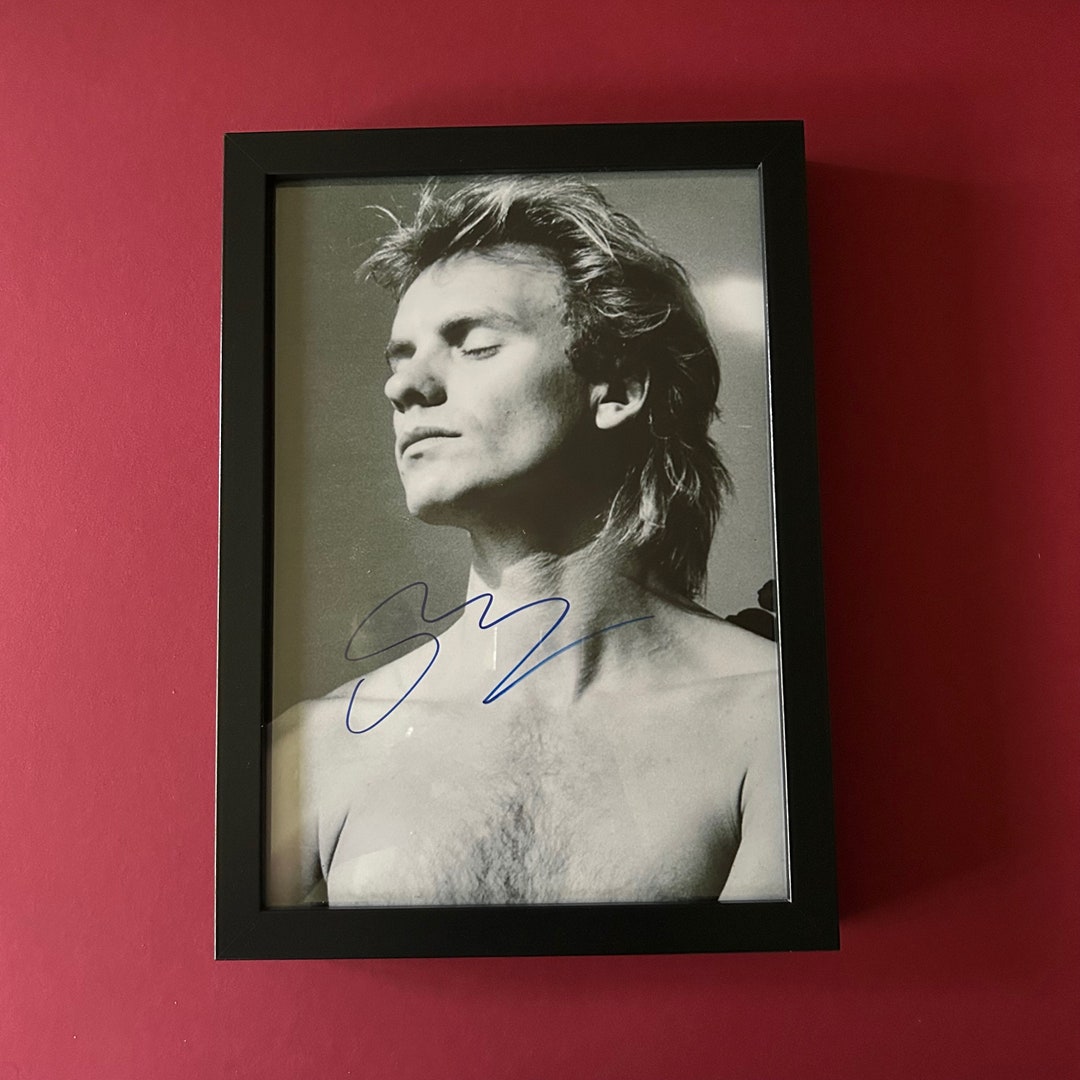 Framed STING Authentic Hand-signed Photo Autograph With COA - Etsy
