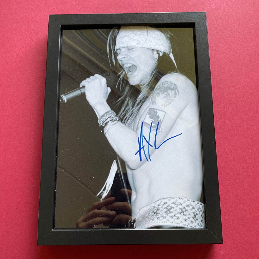 Framed AXL ROSE / Guns N Roses Authentic Hand-signed Photo Autograph ...