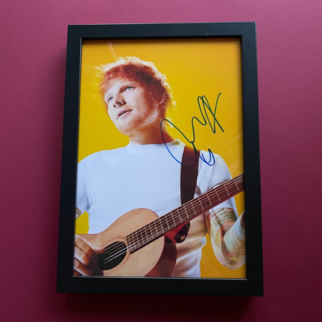 Framed ED SHEERAN Authentic Hand-signed Photo Autograph With Coa - Etsy