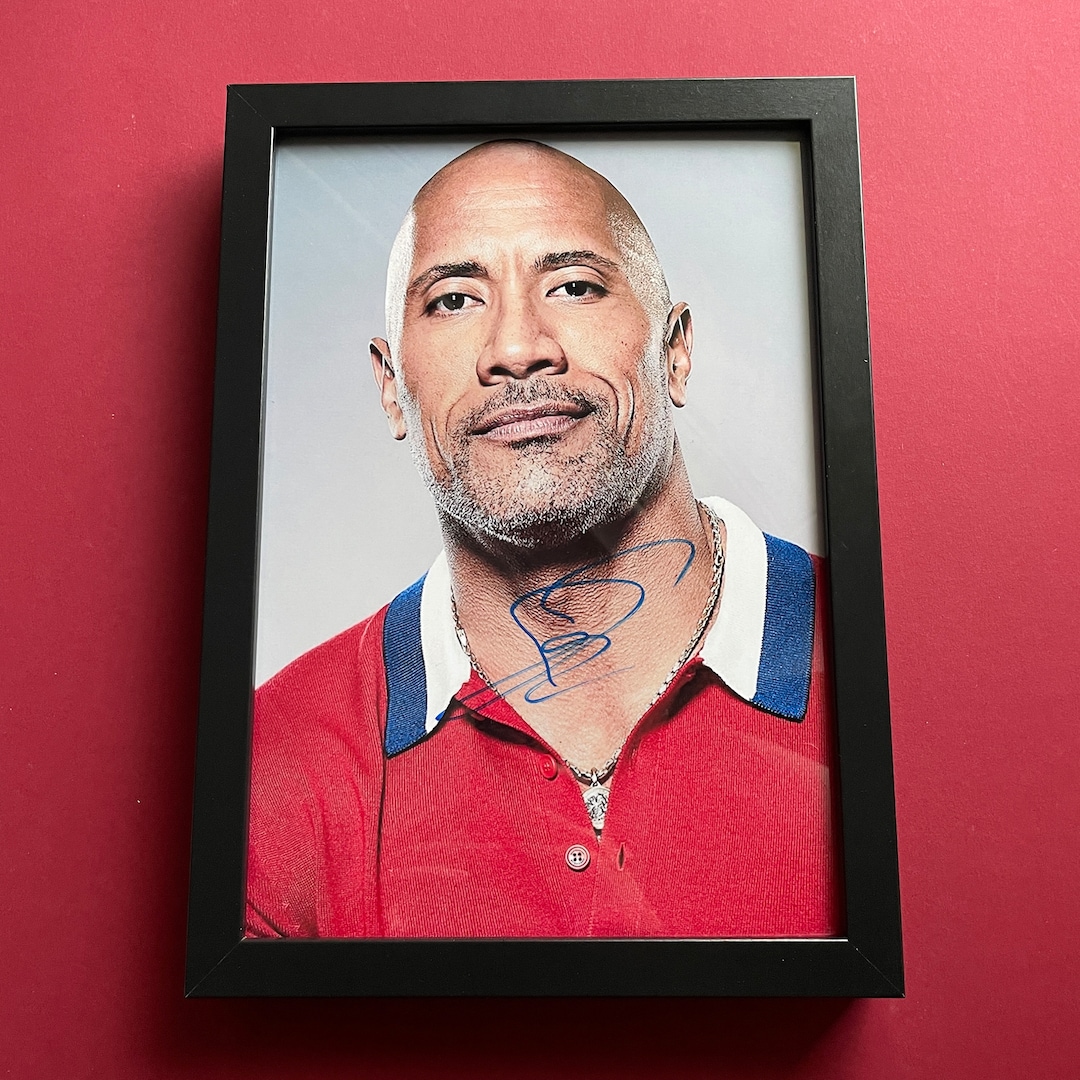 Framed DWAYNE JOHNSON - Authentic Hand-signed Photo Autograph With Coa ...