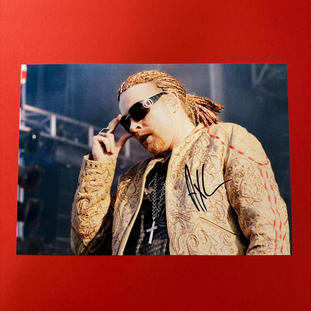 AXL ROSE / Guns'n'roses - Authentic Hand-signed Photo Autograph With ...