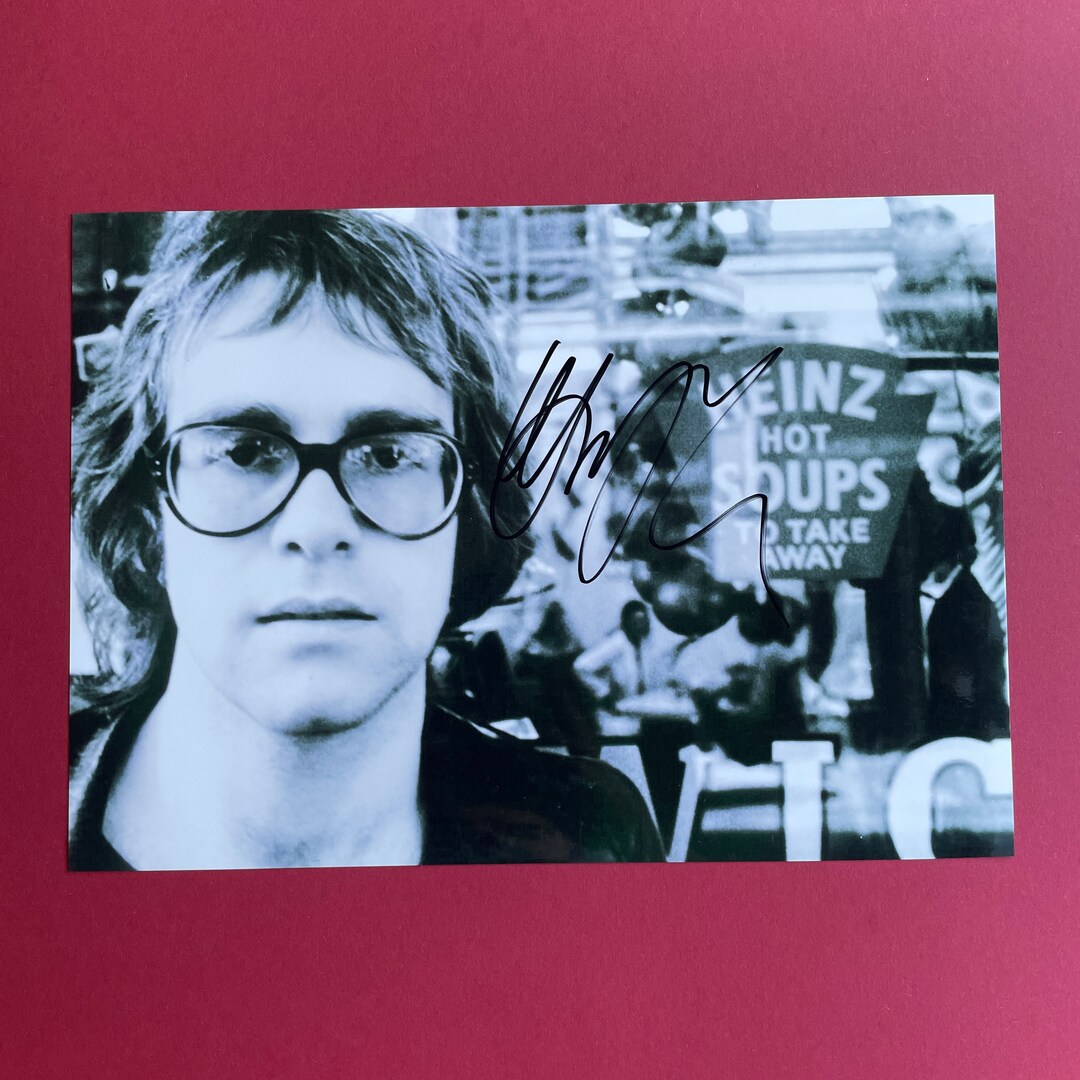 ELTON JOHN - Authentic Hand-signed Photo Autograph With Coa - Etsy