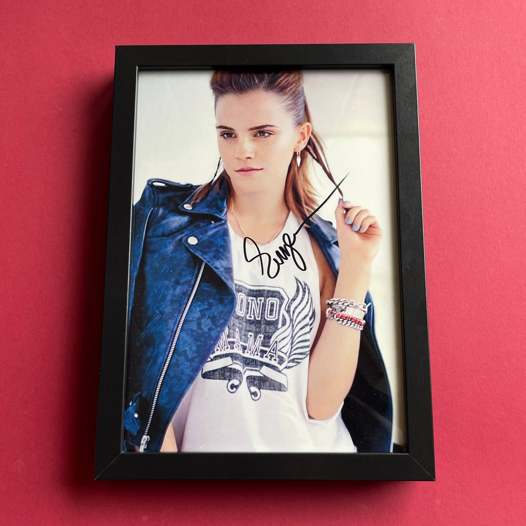 Framed EMMA WATSON Authentic Hand-signed Photo Autograph With Coa - Etsy
