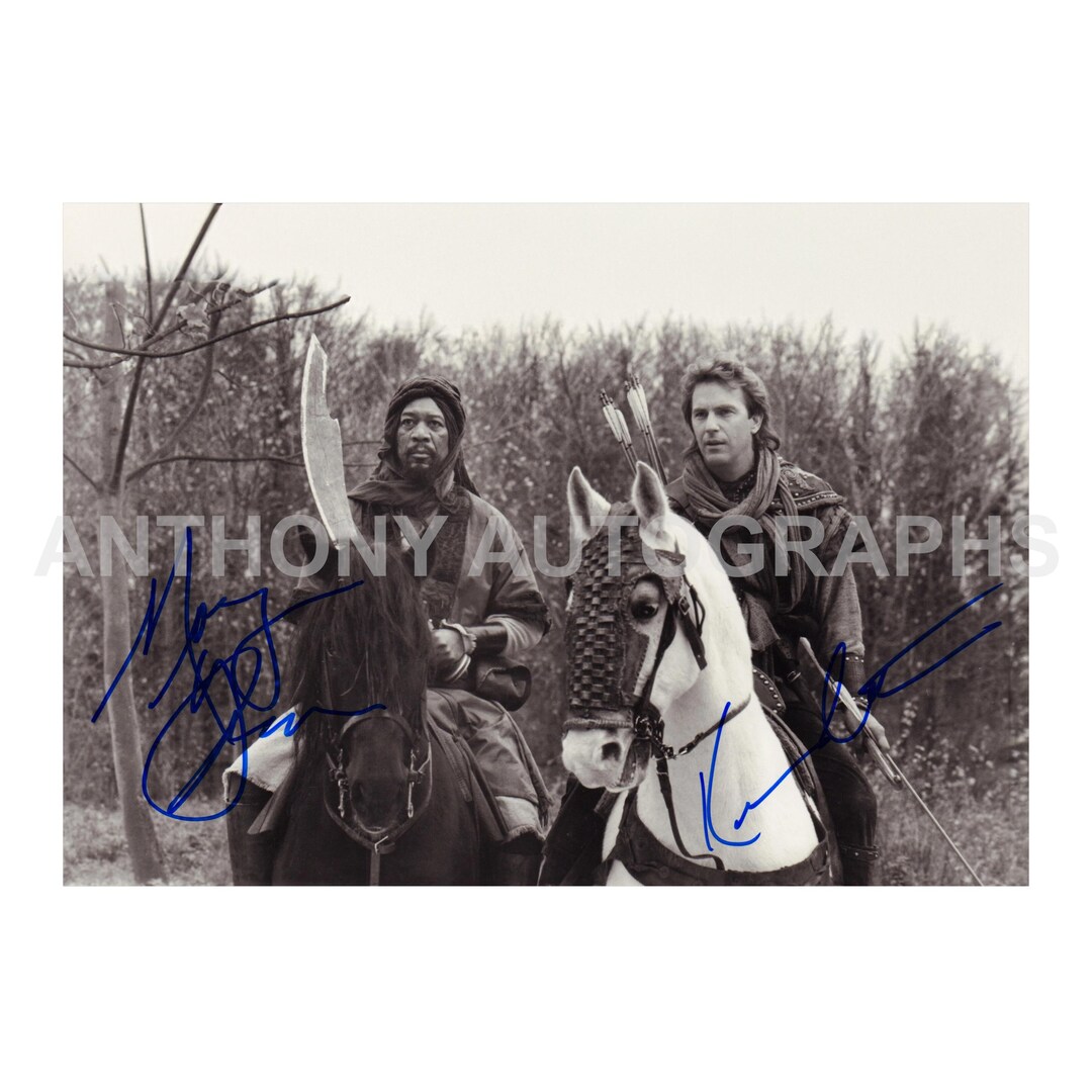 Kevin COSTNER, Morgan FREEMAN / Robin Hood - Authentic Hand-signed ...