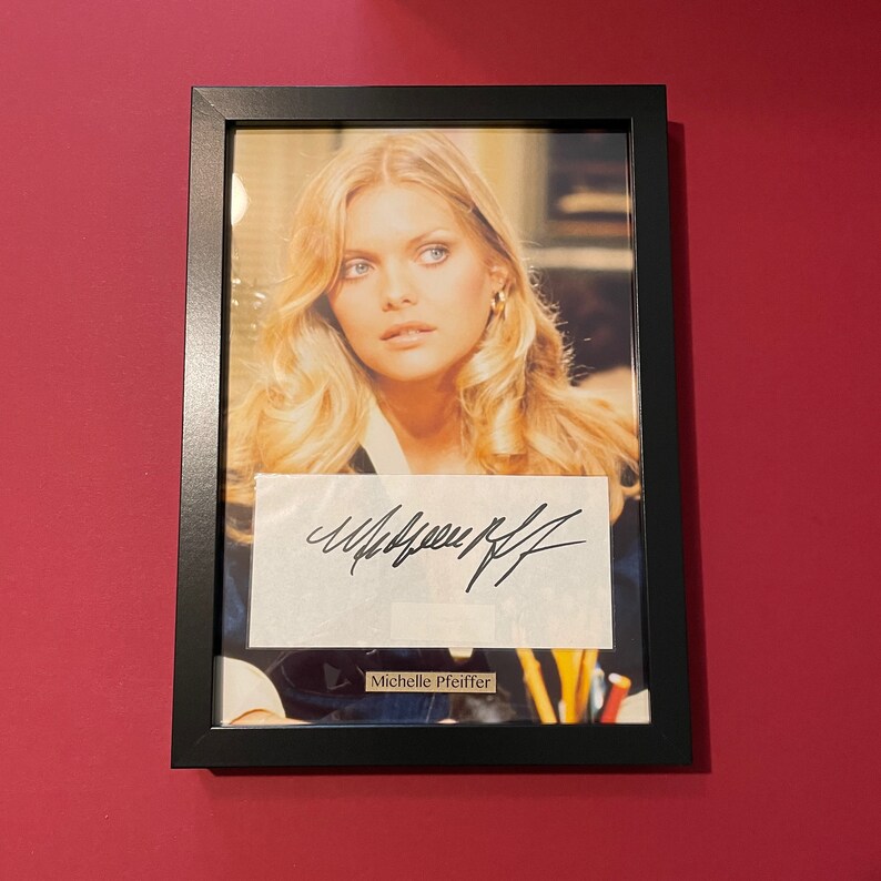 Framed MICHELLE PFEIFFER Authentic Hand-signed Autograph - Etsy