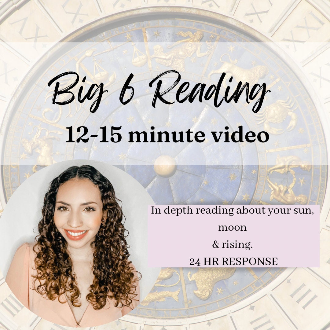 In Depth Birth Chart Reading, Big 6, Sun,moon, Rising, Mercury, Mars ...
