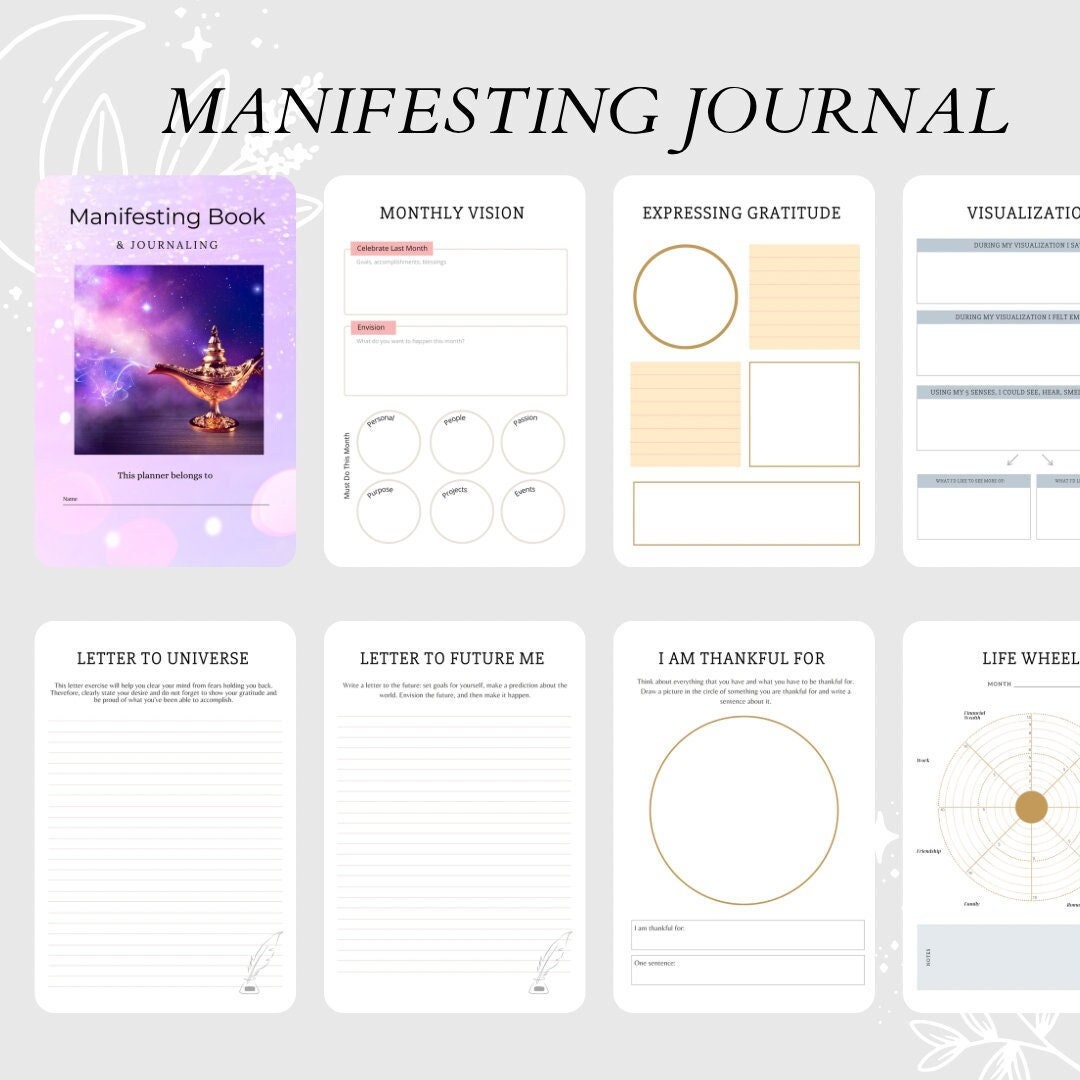 Digital Manifesting Journal, Mindset Journal, Gratitude Journal ...