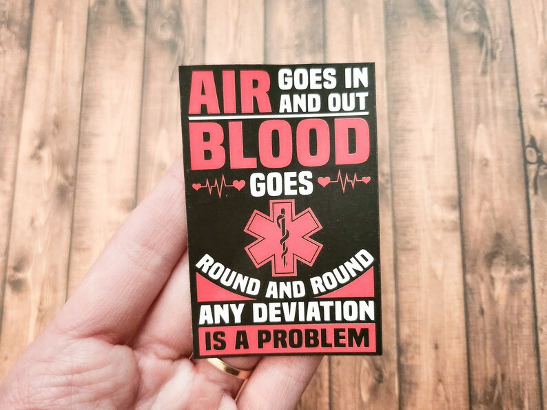 EMS Sticker, Air Blood Round Design, Water Resistant - Etsy