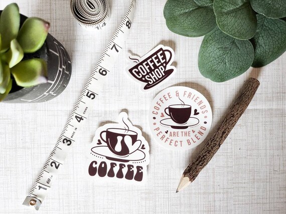 Coffee Themed Waterproof Sticker Bundle of 3 Laptop Sticker - Etsy