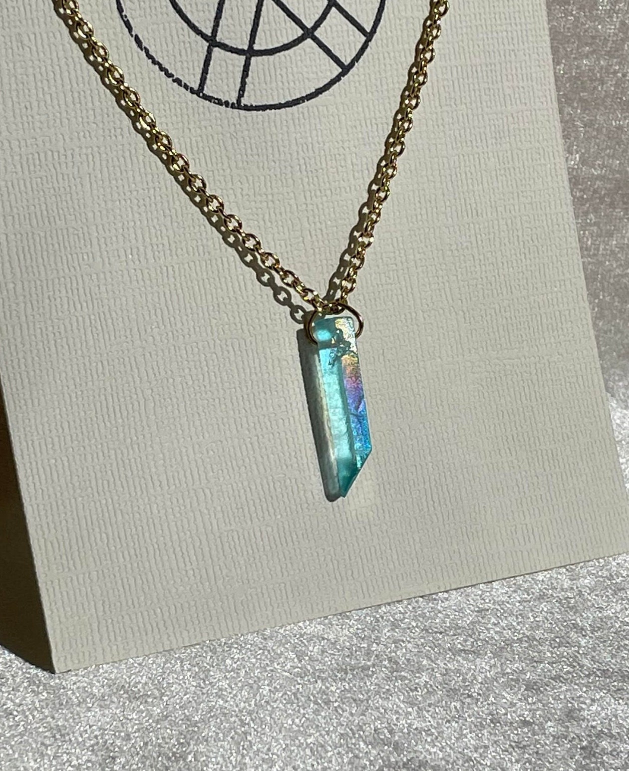 Raw Light Blue Quartz Crystal Necklace - Etsy