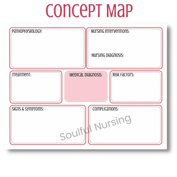 Nursing Concept Map Template - Etsy
