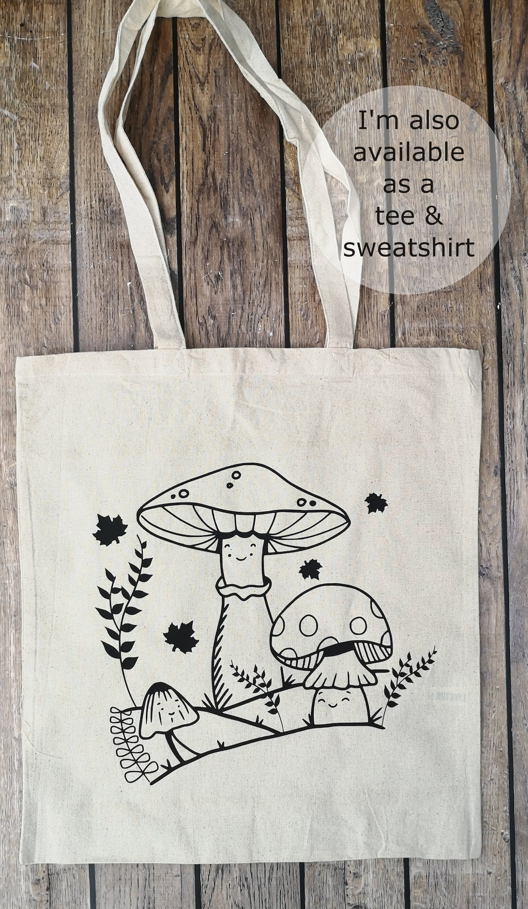 MUSHROOM TOTE BAG - Mushroom Shopper Bag, Goblincore Bag, Cottage Core ...