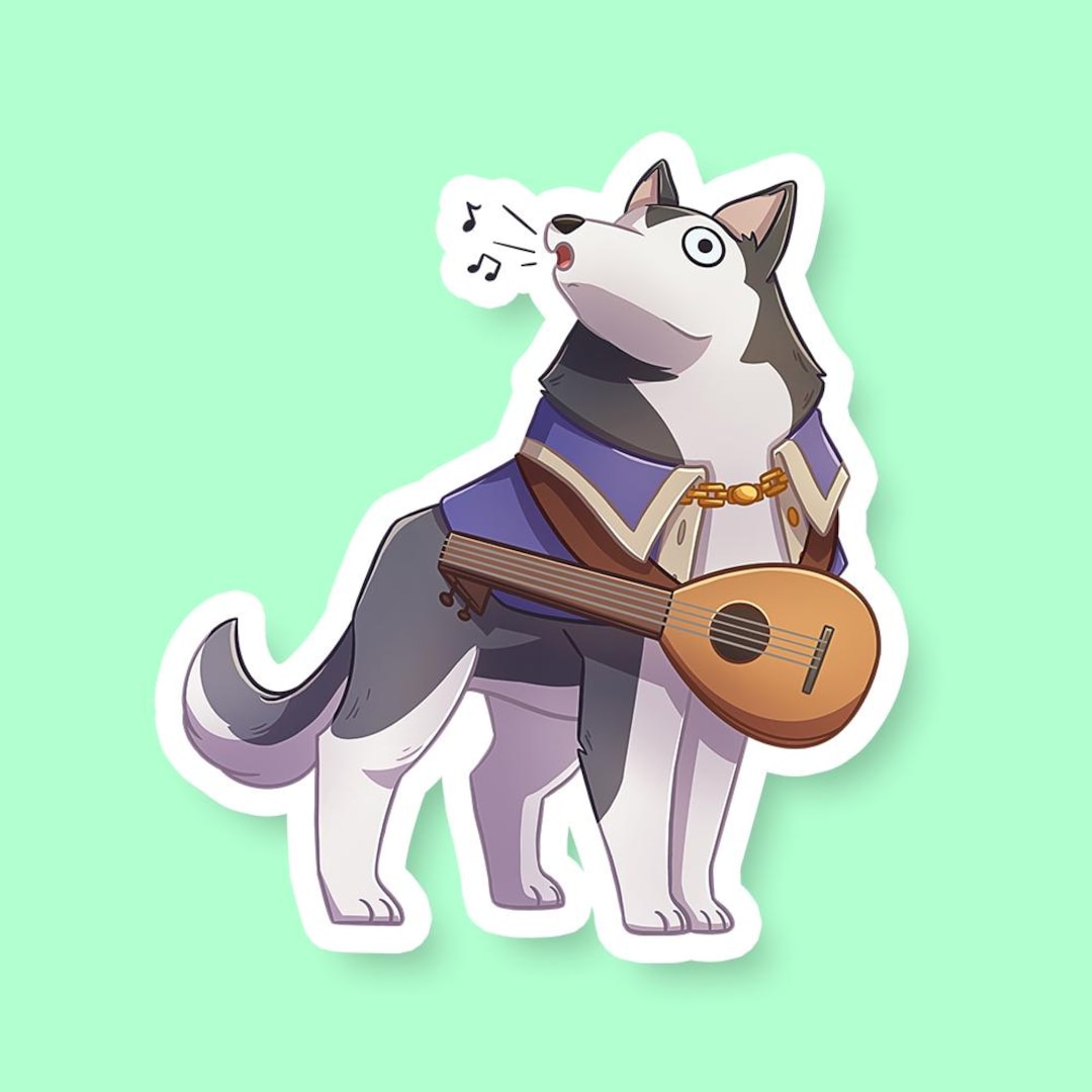 Bard Class Dog Dnd Sticker - Dungeons and Dragons Sticker, Laptop ...