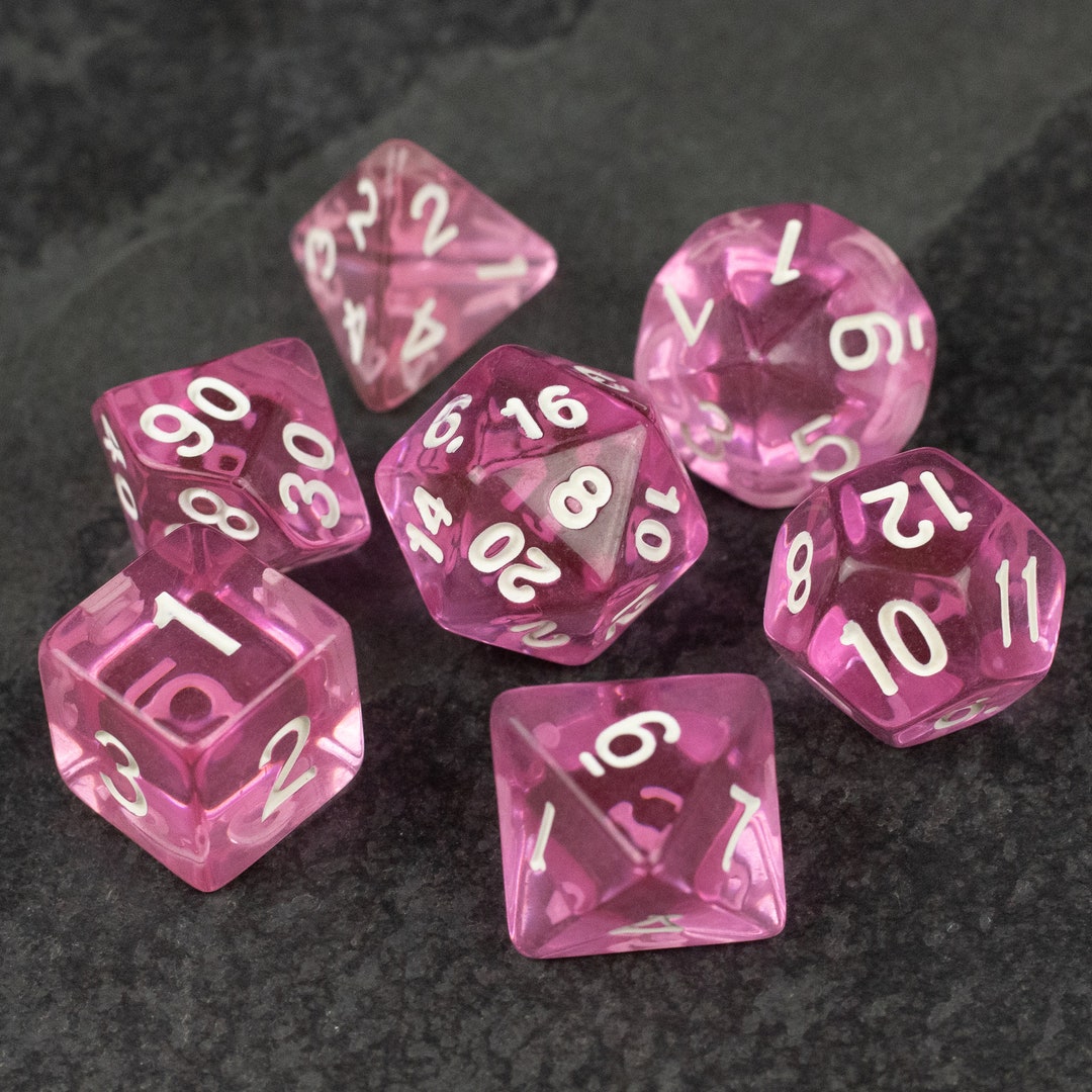 Basic Transparent Dice Set for Dnd D&D Dice for Dungeons and Dragons ...