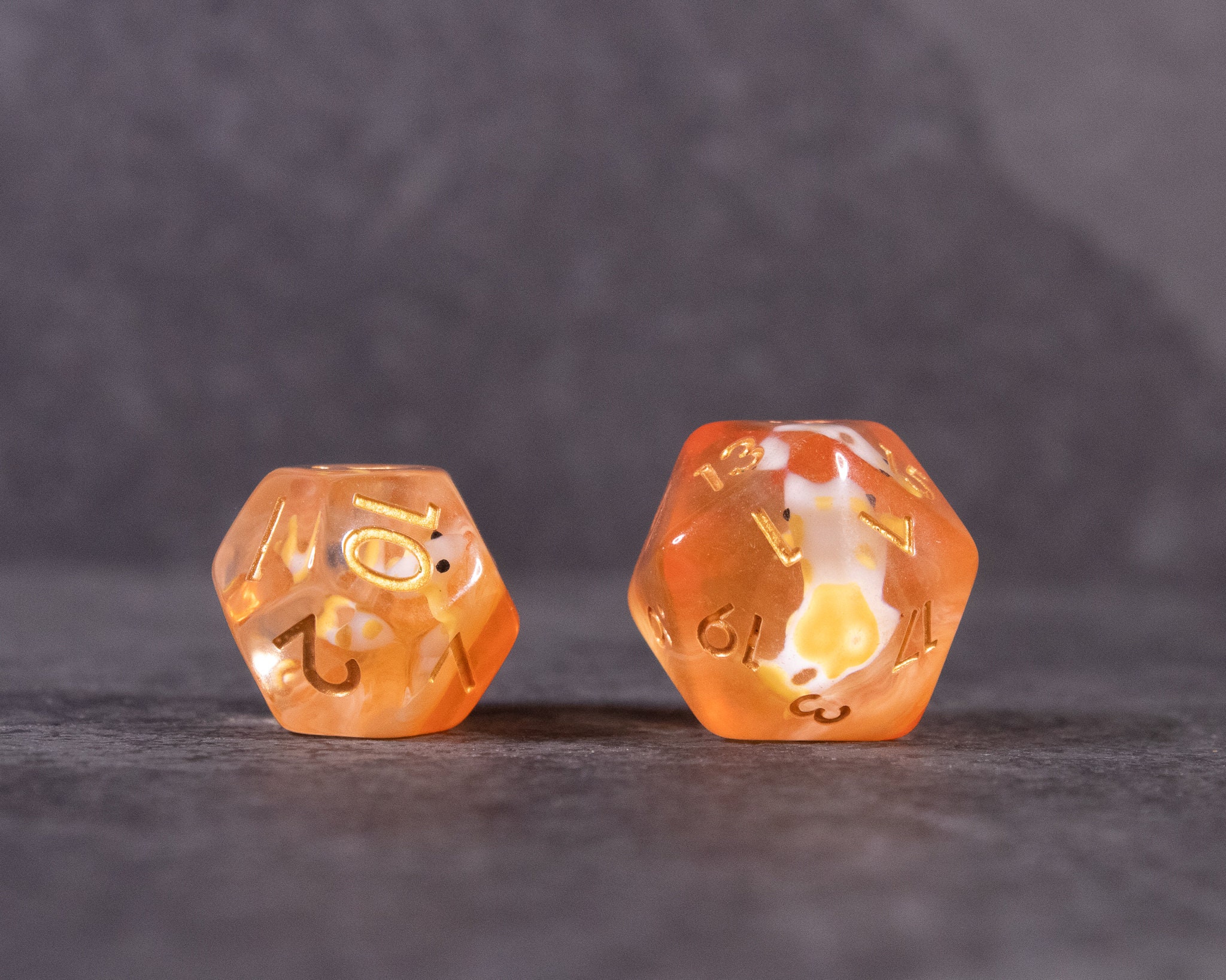 Orange Koi Fish Dice Set // Role Playing Dice // Dungeons and - Etsy ...