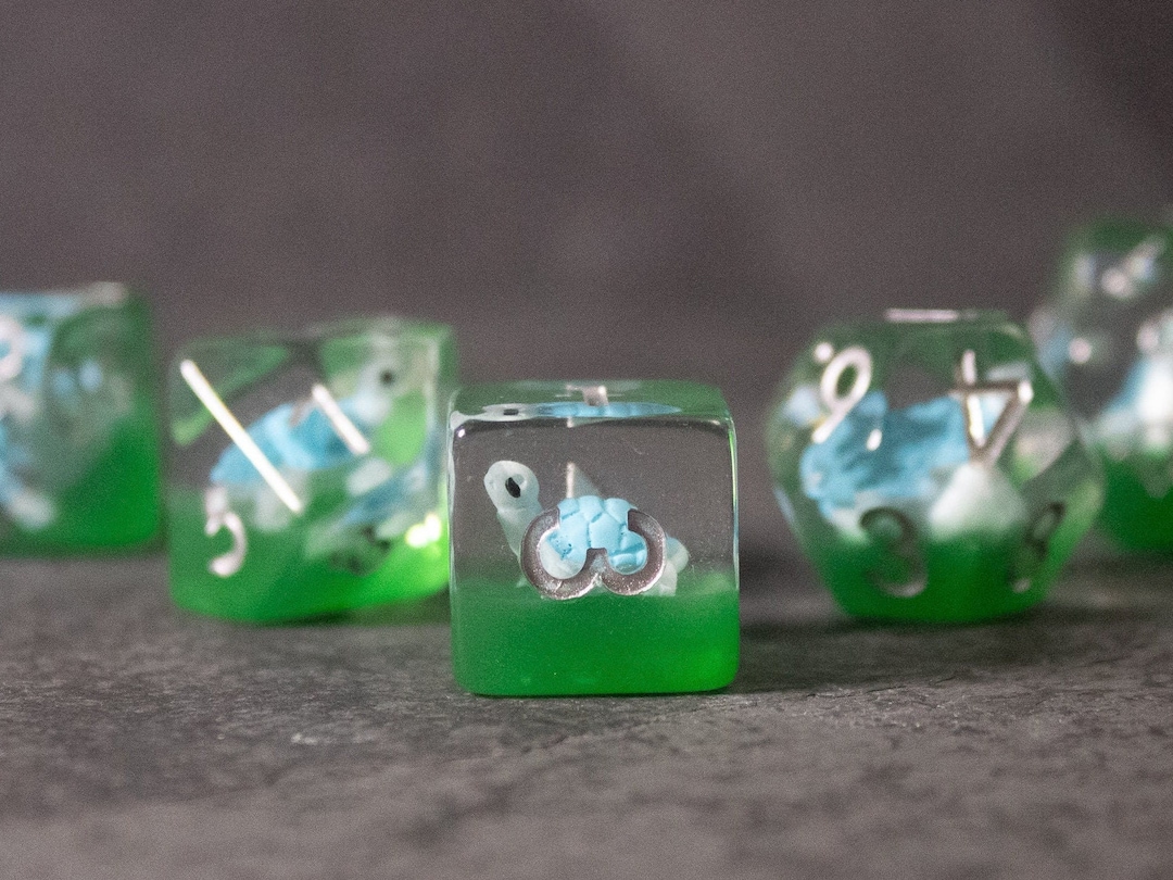 Blue Turtle Dice Set // Role Playing Dice for Rangers and Druids ...
