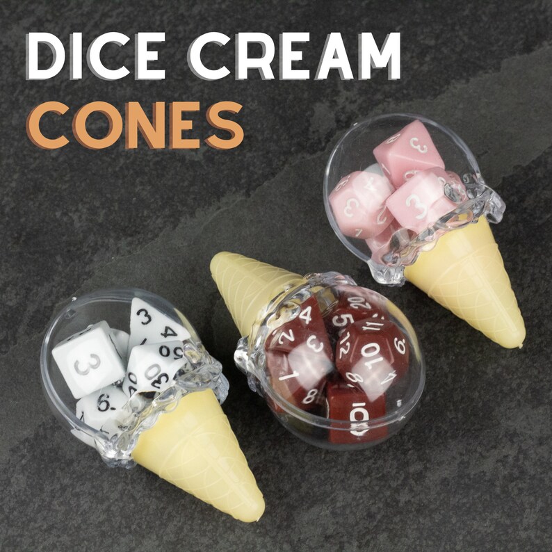 Dice Cream Cones Cute Ice Cream Dice Set for Dnd RPG Dice - Etsy