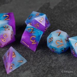 Arcane Tempest Dice Set for Dnd - Sharp Edge Resin Dice for D&D / Pink ...