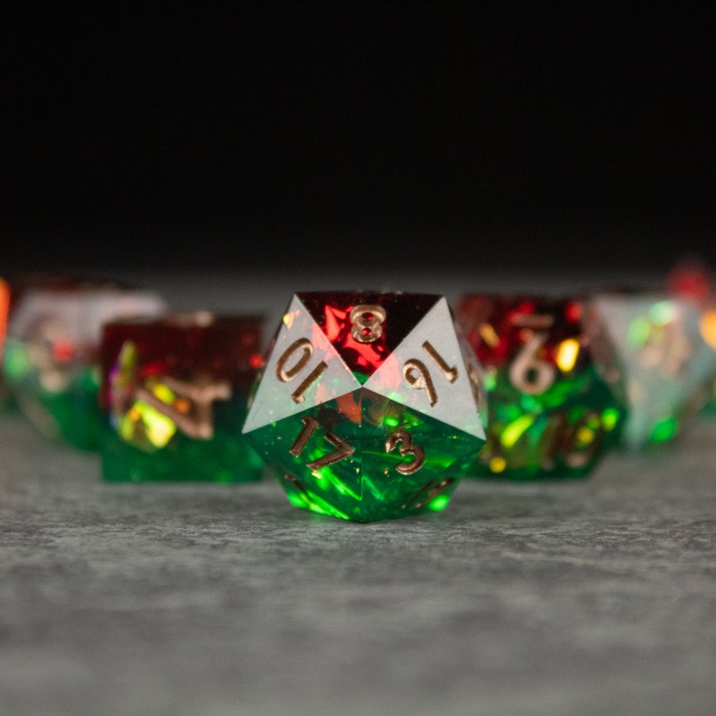 Jungle Fire Dice Set Sharp Edge Resin Dice for D&D / - Etsy