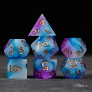Arcane Tempest Dice Set for Dnd - Sharp Edge Resin Dice for D&D / Pink ...