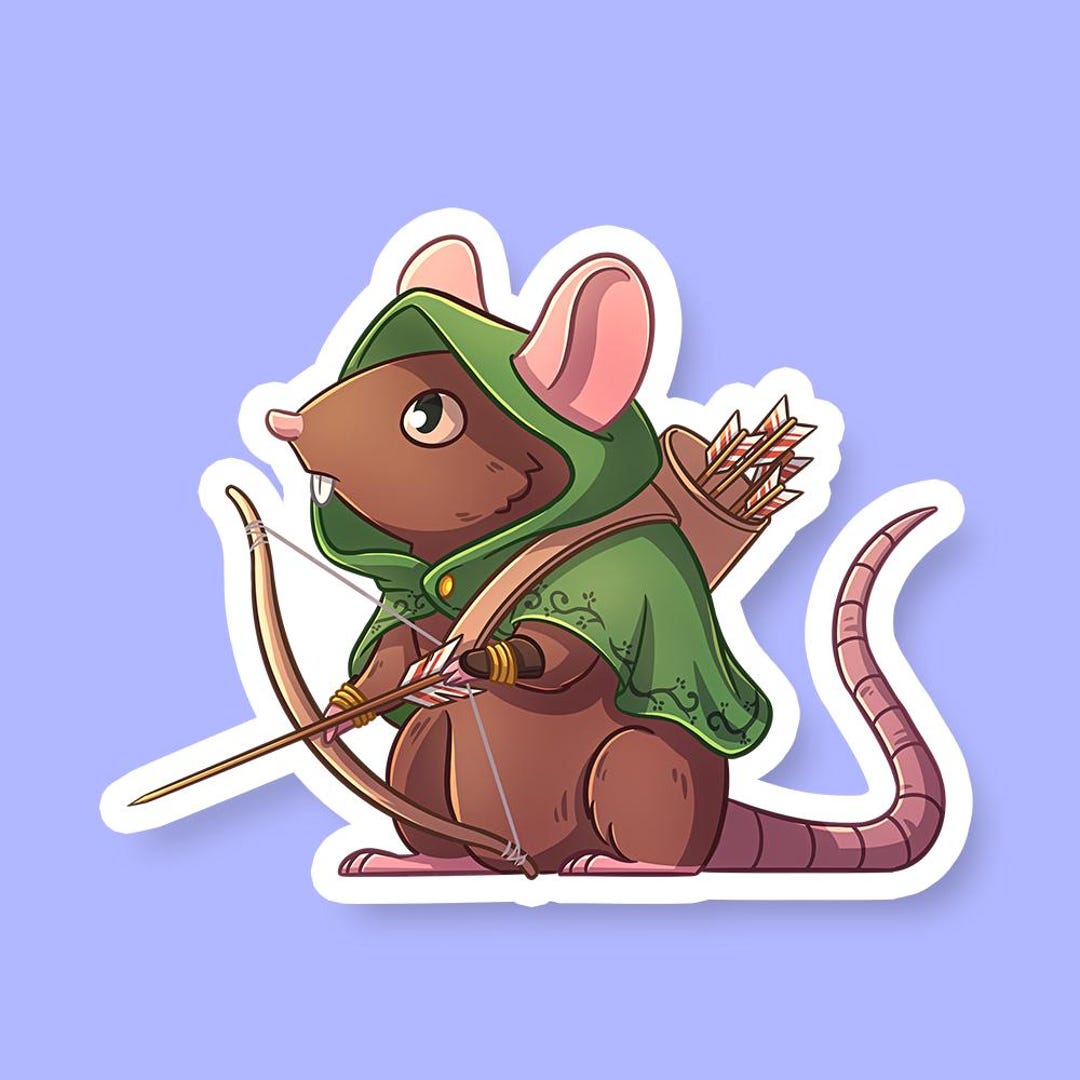 Ranger Class Rat Dnd Sticker - Dungeons and Dragons Sticker, Laptop ...