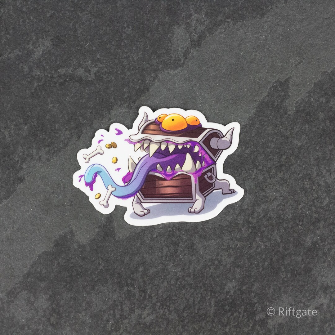 Mimic Dnd Sticker - Dungeons and Dragon Sticker - Laptop, Hydro Flask ...