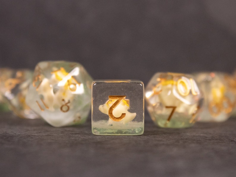 Dinosaur Dnd Dice Set Yellow Stegosaurus // Role Playing | Etsy