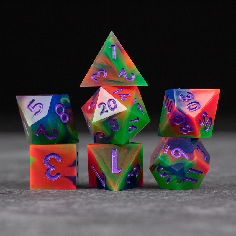 Neon Dice - Etsy