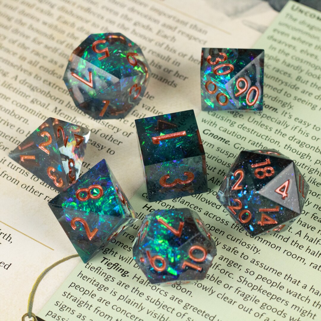Catalyst Dice Set for Dnd - Sharp Edge Resin Dice for D&D - Beautiful ...