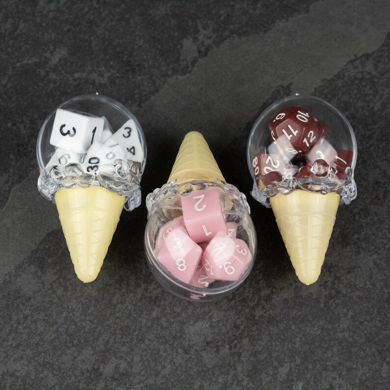 Dice Cream Cones Cute Ice Cream Dice Set for Dnd RPG Dice - Etsy