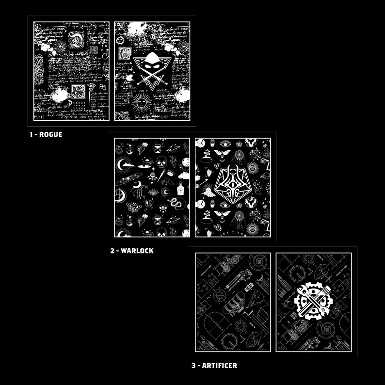 Dnd Character Journals / Beautiful Compact Class Notebooks - Etsy