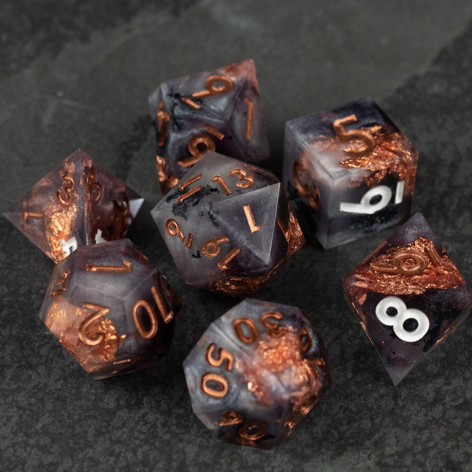 Lich King Dice Set for Dnd Sharp Edge Resin Dice for D&D - Etsy