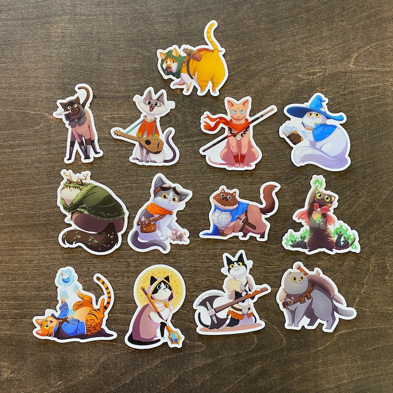 Dnd Themed Sticker Packs - Etsy