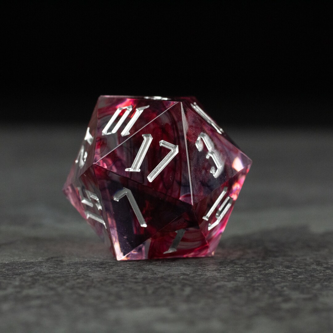 33mm Red Swirl D20 for Dnd Oversized D20 Dice for Dungeons - Etsy