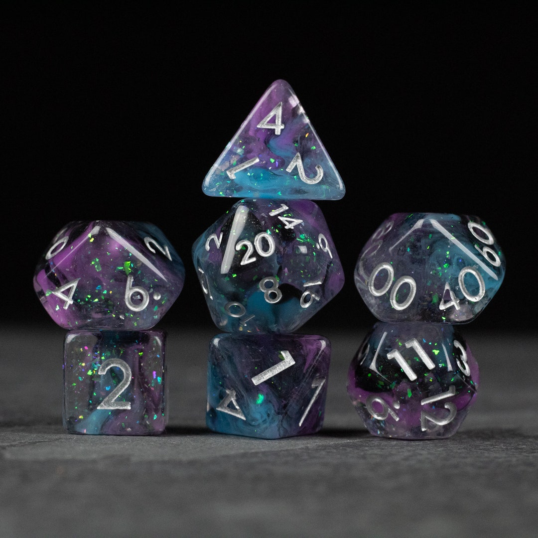 Purple, Black, and Blue Spellweaver Dice Set for Dnd / Dice Sets for D ...