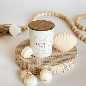 Vanilla Soy Candle Gift Set, Natural Soy Wax Seashell Candles & Wax ...