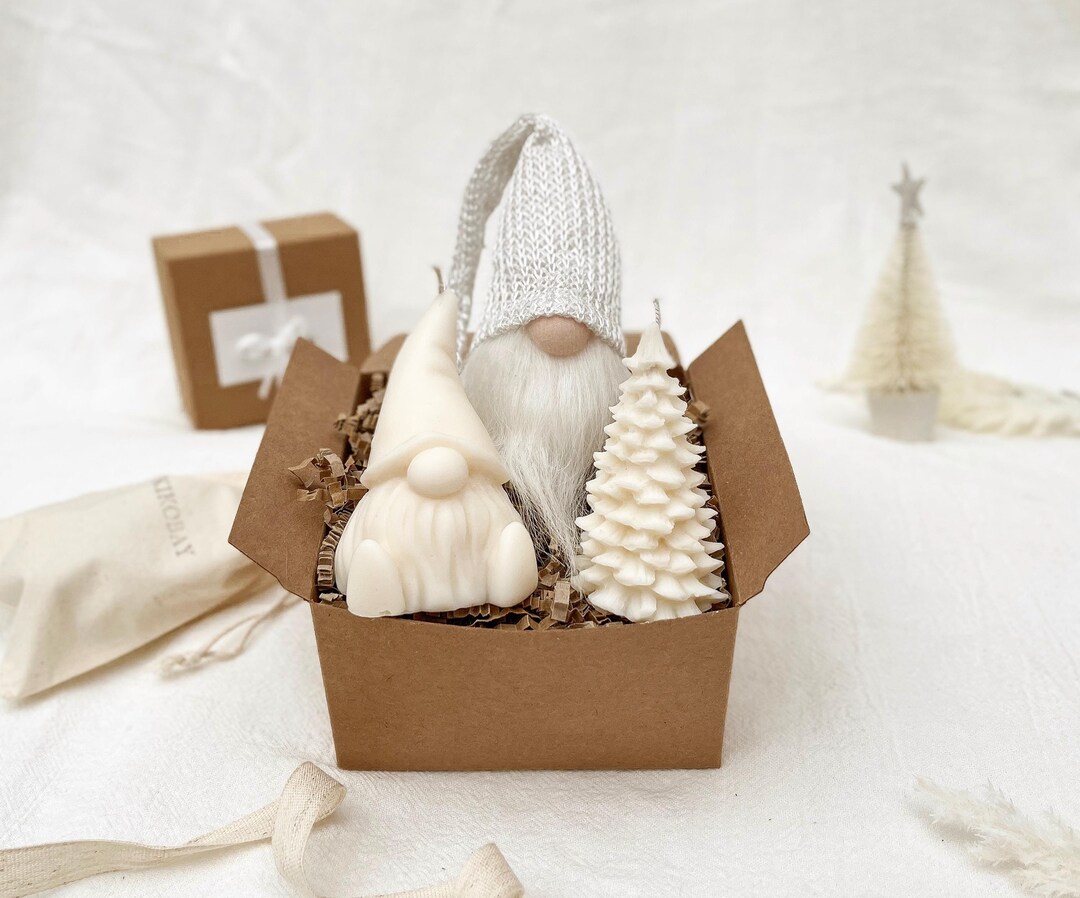 Christmas Gonk Gift Set Light up Gonk Christmas Tree Pillar Candle ...
