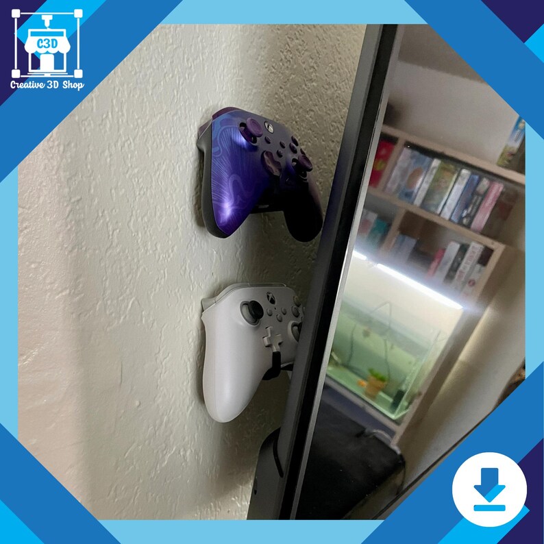 3D Printable Controller Holder & Headphone Stand STL File – Universal ...
