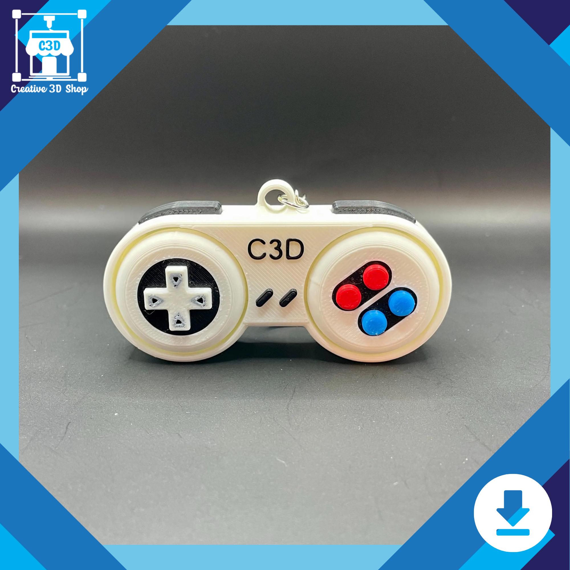 Retro Gaming Controller Clicker STL File – 3D Printable Fidget Keychain ...