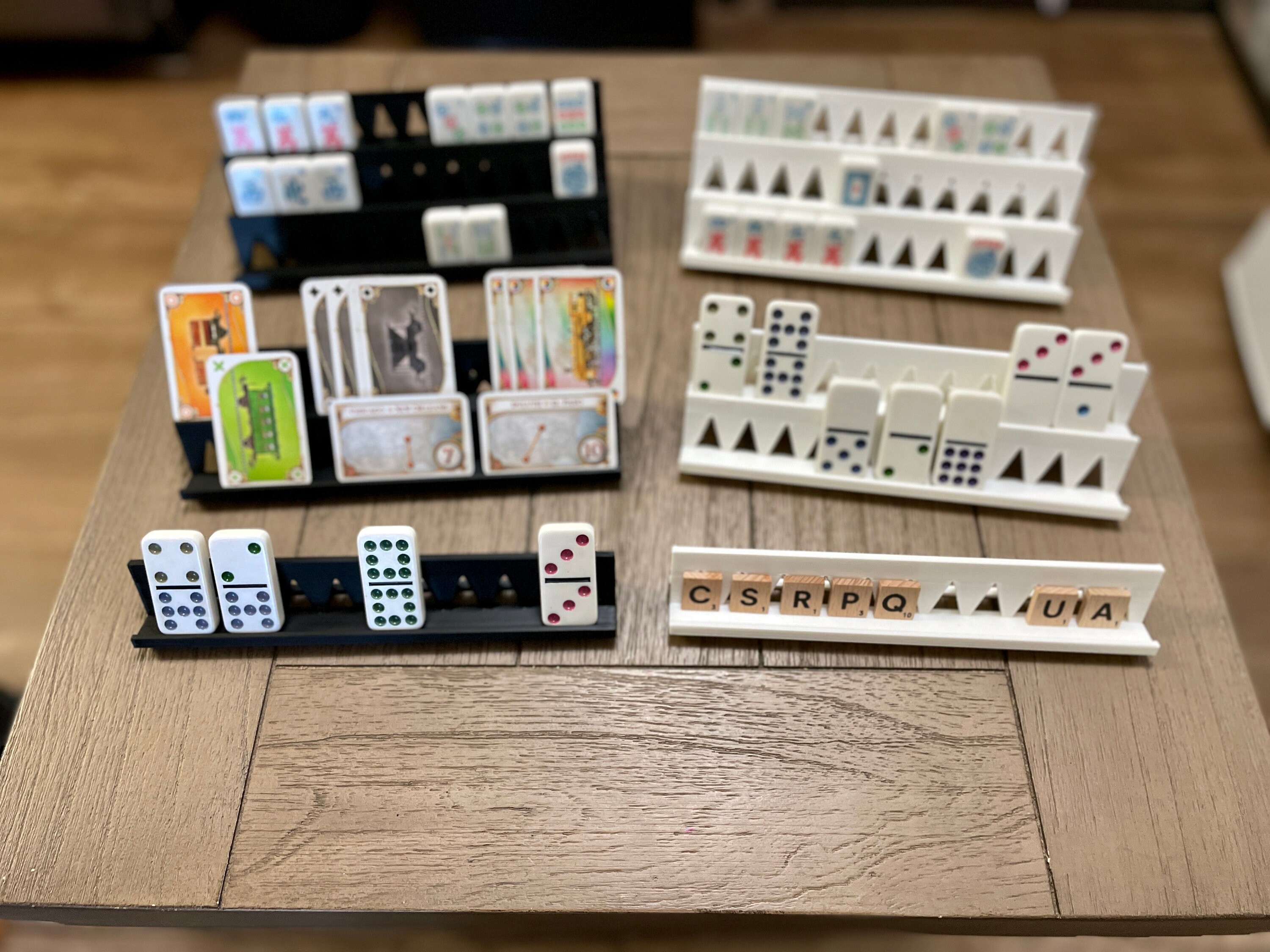 2 Tier Mahjong Tile & Card Rack 3D Printed, Handmade, 2 Level Organizer ...